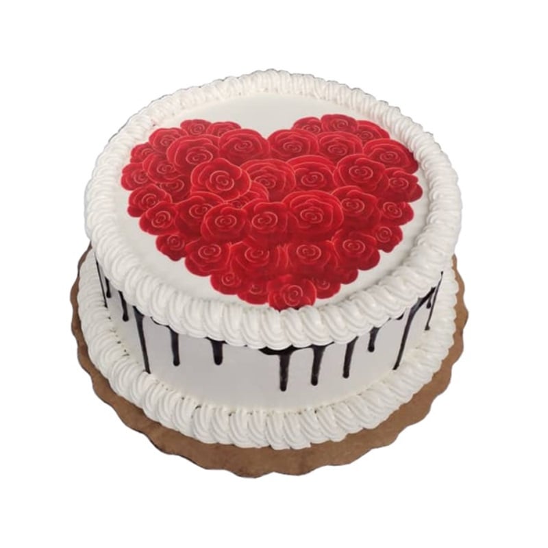 Cake Corazón de Rosas - Hola America