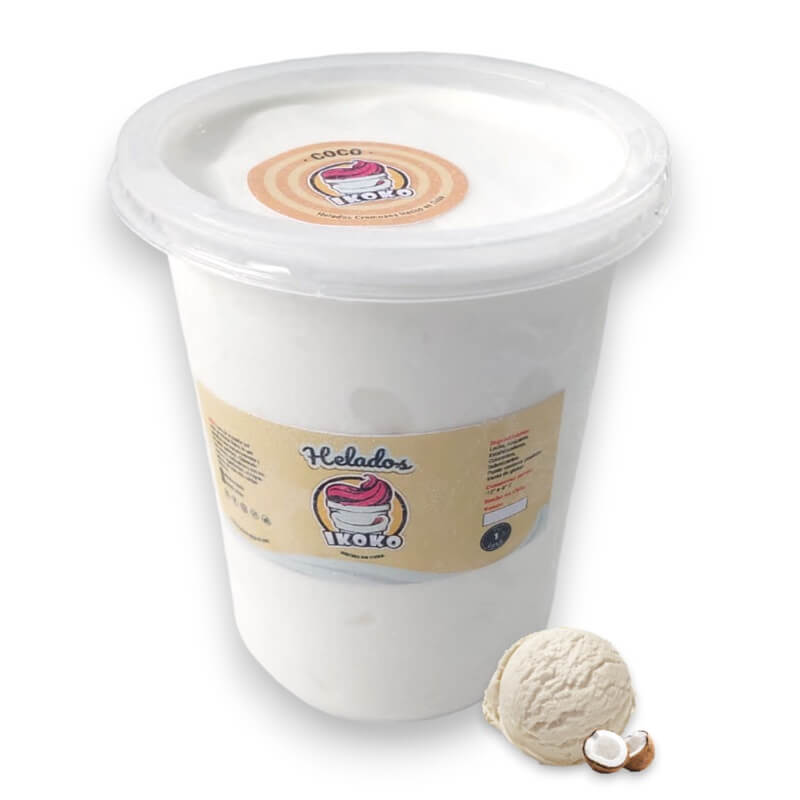 Pote De Helado De Coco Hola America