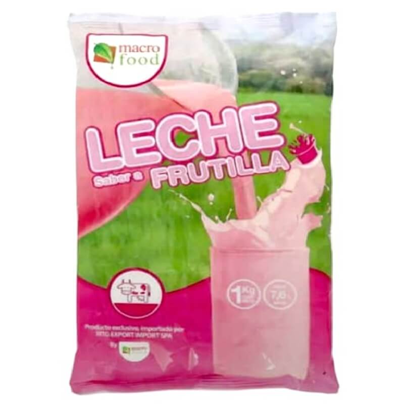 Leche Entera en Polvo Sabor Fresa - Hola America